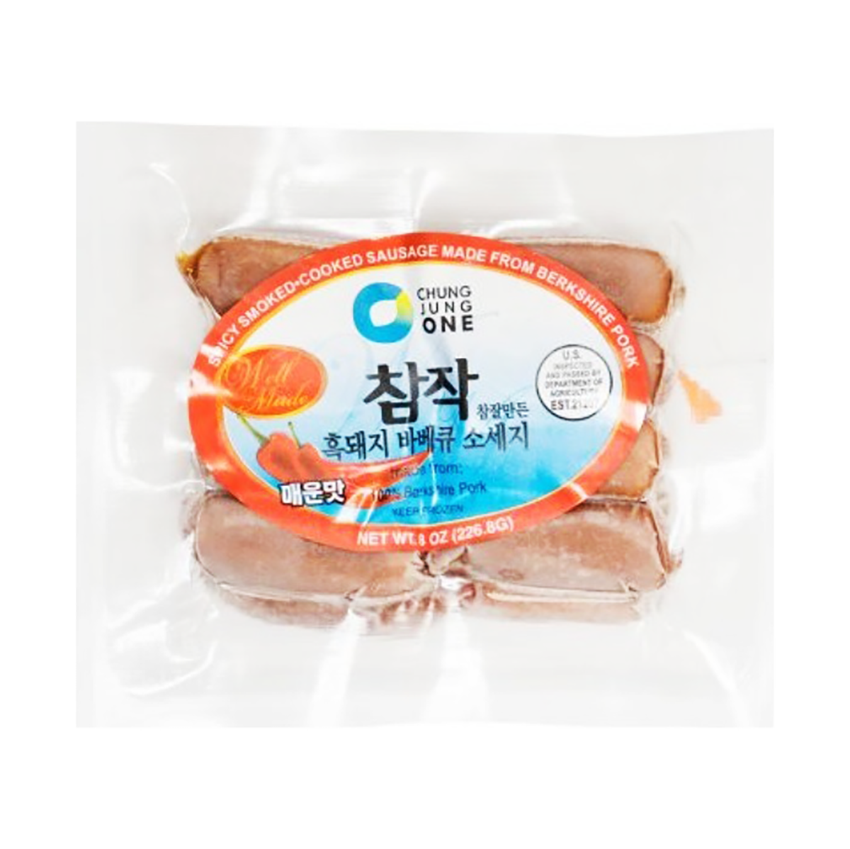 Get Chung Jung Smoked Cooked Spicy Sausage, Frozen Delivered | Weee ...