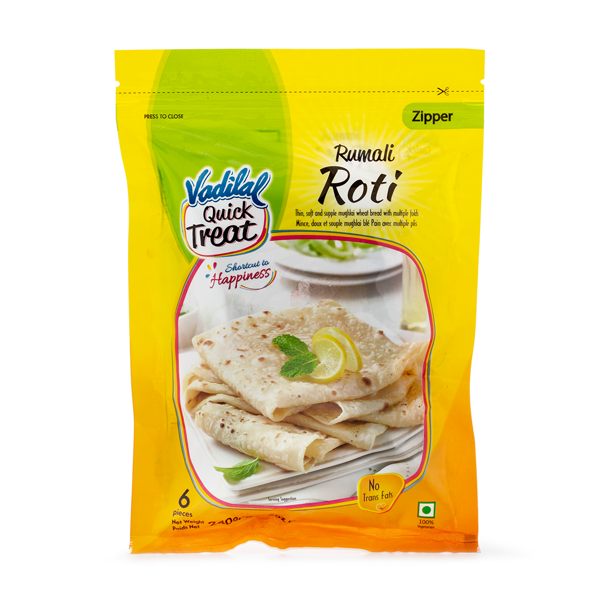 Get Vadilal Quick Treat Rumali Roti 6 pcs Delivered | MásGusto Latino ...
