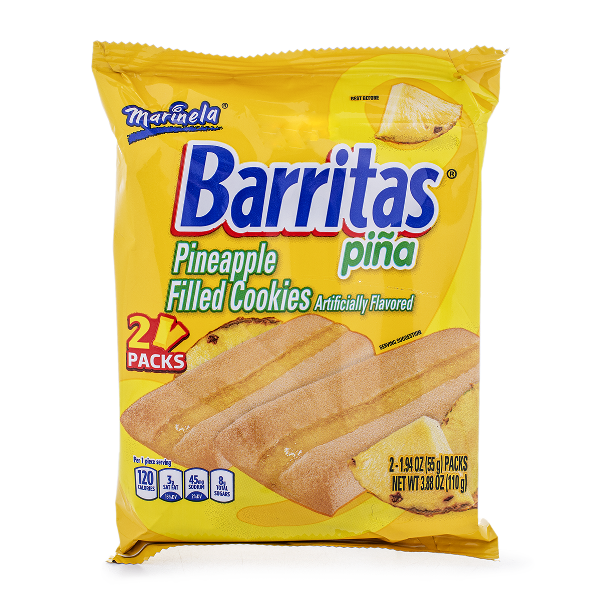 Marinela Barritas 菠萝夹心曲奇条 110 克 - Weee!
