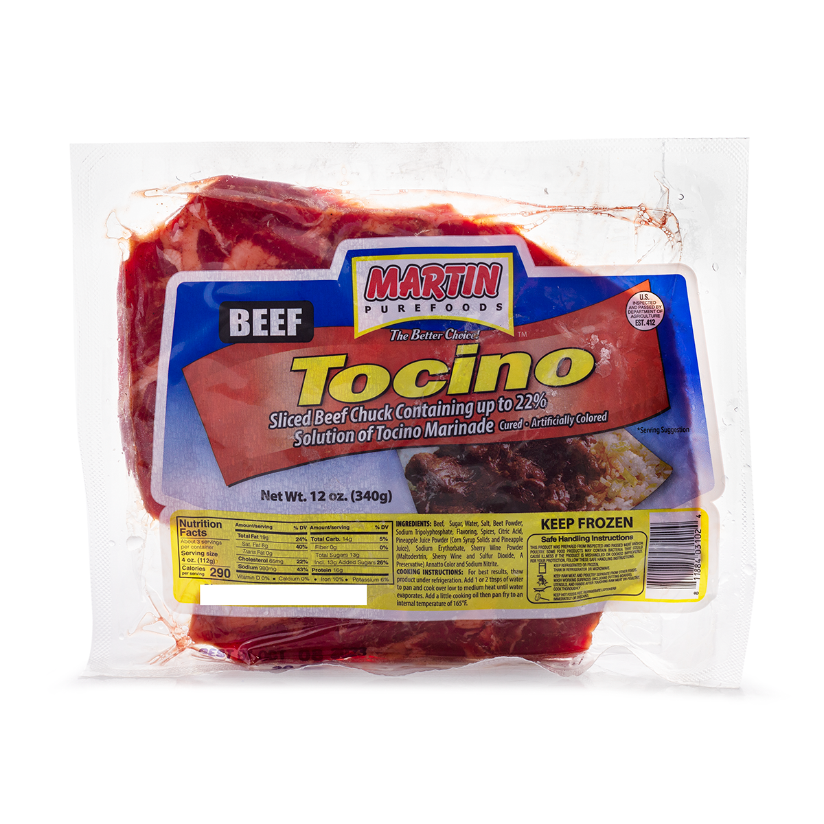 Get Martin Purefoods Beef Tocino, Frozen Delivered | Weee! Asian Market