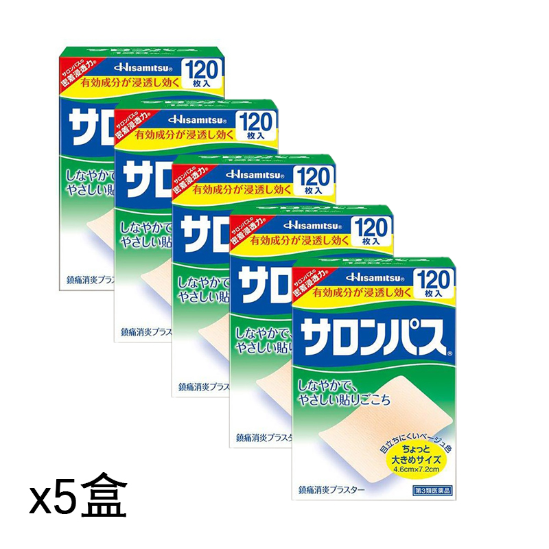 Get HISAMITSU Salonpas Plaster 120 pieces x 5 boxes Delivered | Weee ...