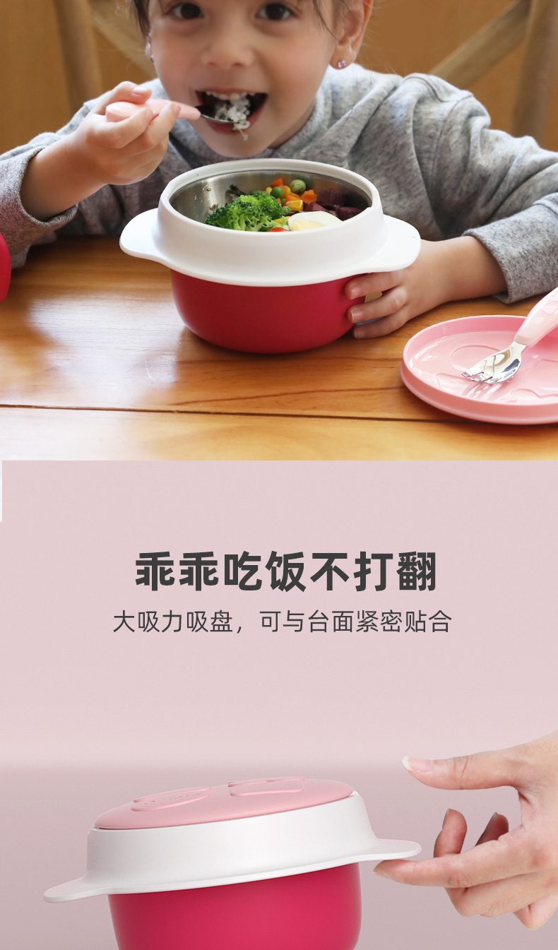 Kids Stainless Steel Divided Bowl - Blue - Weee!