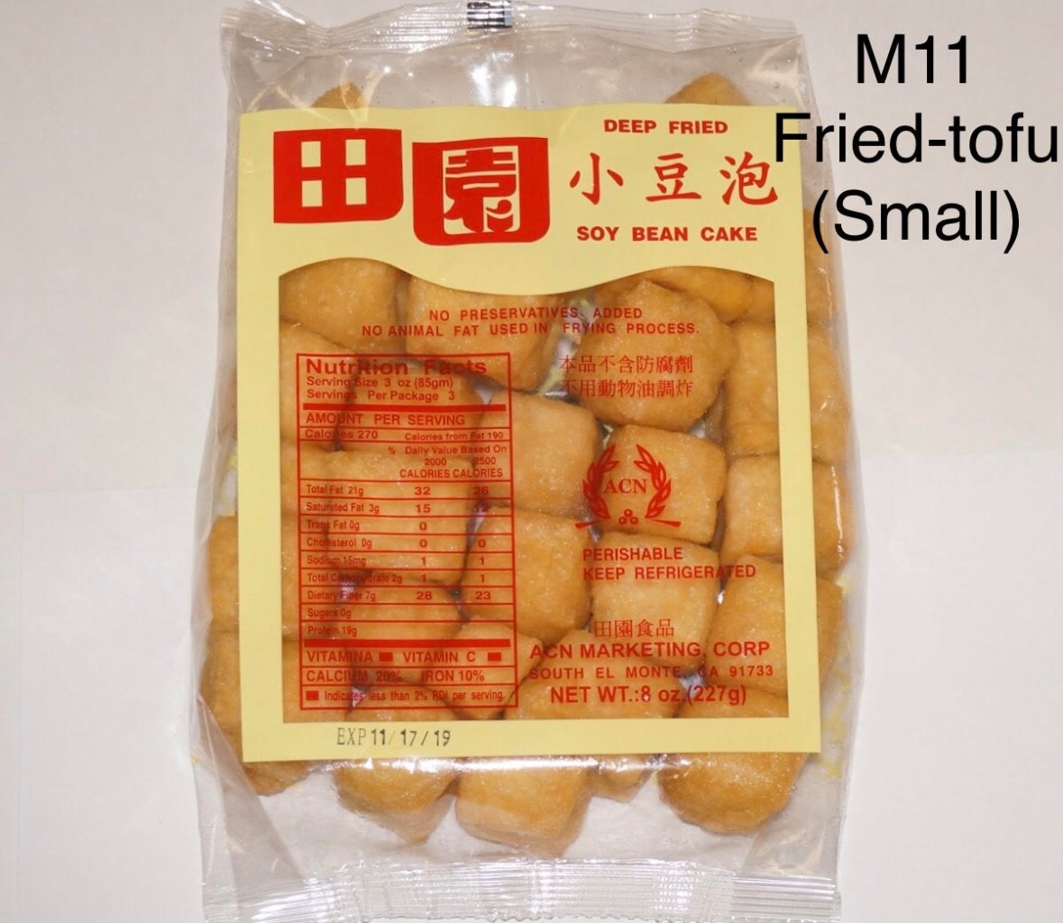 Get ACN Small Fried Tofu 8oz Delivered | Weee! Asian Market