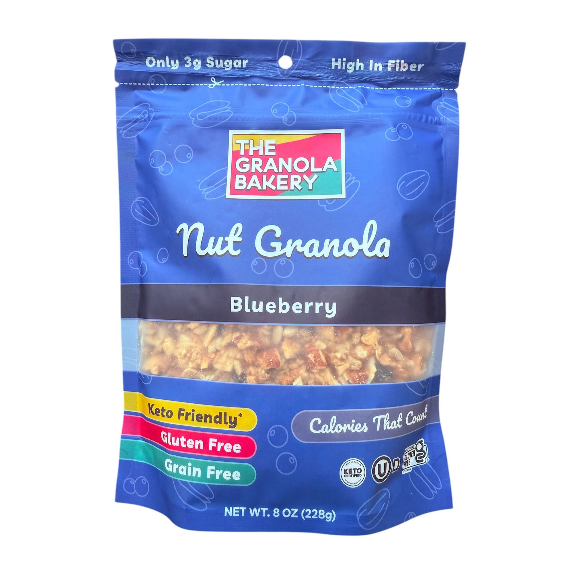 TGB Blueberry Nut Granola 8oz Bag Pack of 12 - Weee!