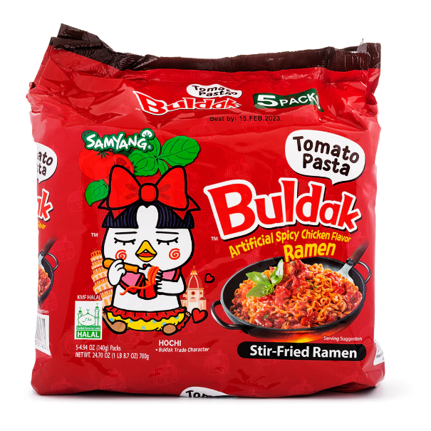 Get Samyang Buldak Ramen, Tomato Pasta Hot Chicken Flavor pack of 5 ...