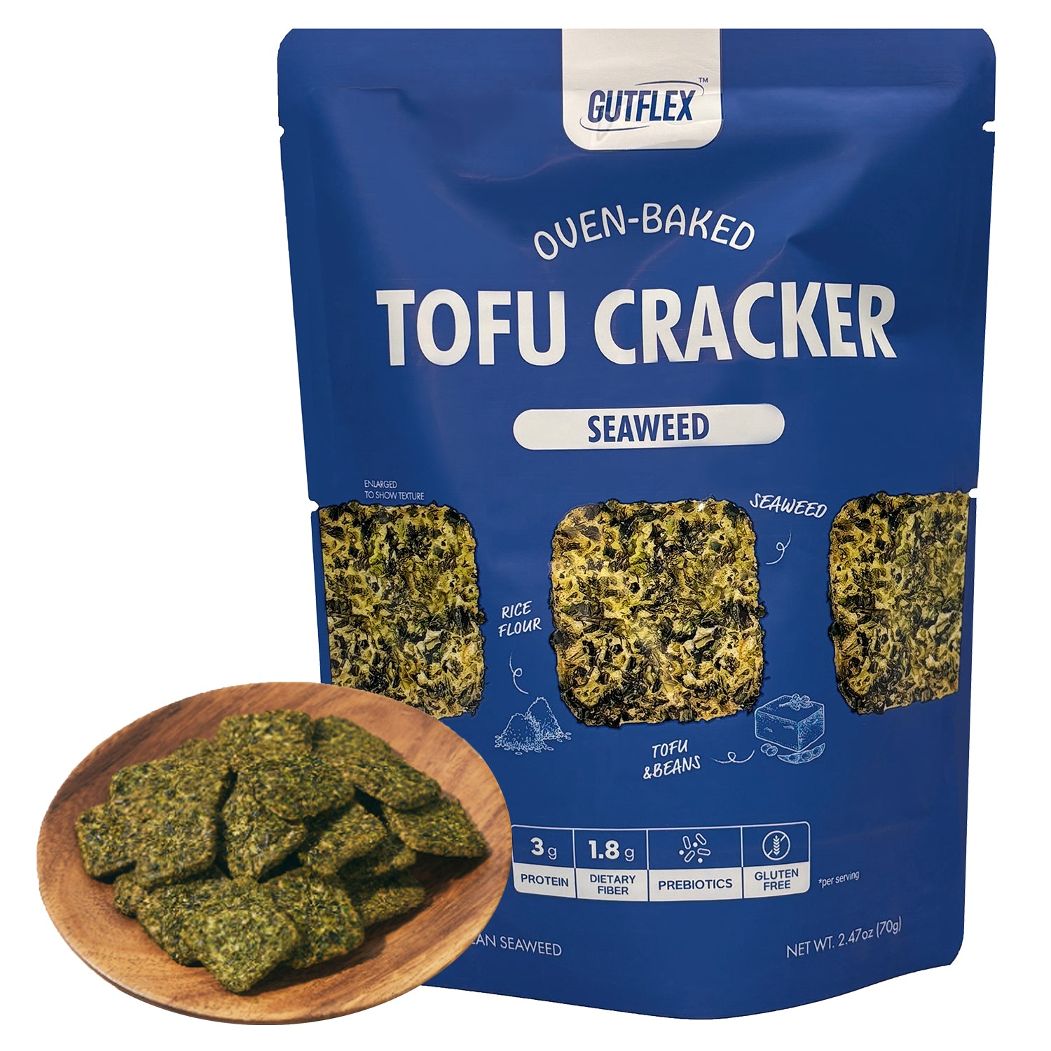 Get GUTFLEX Tofu Cracker Collection 2.49oz Seaweed Delivered | Weee! Asian Market