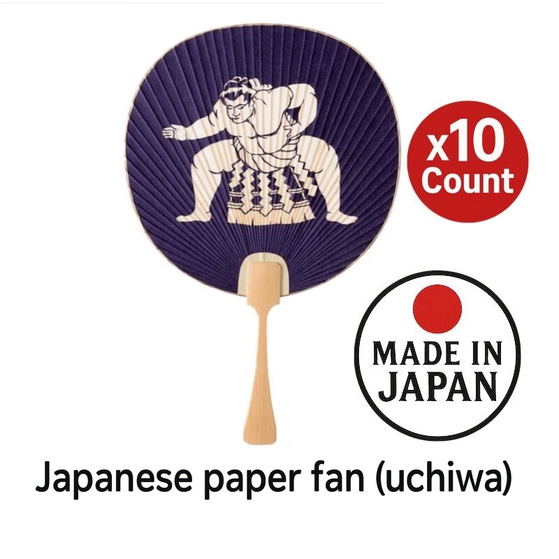Get Japanese Paper Fan Sumo Dohyo-iri 10 Count Delivered | Weee! Asian ...