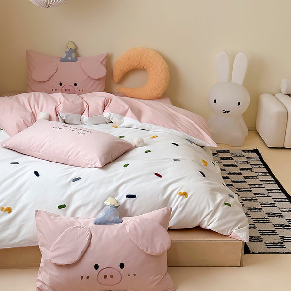 Get Sugar Fluff Bedding Set Queen Size Piggy Delivered | Weee! Asian Market