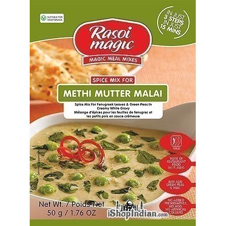 Get Rasoi Magic Methi Mutter Malai Mix, 1.76 oz bag Delivered | Weee ...
