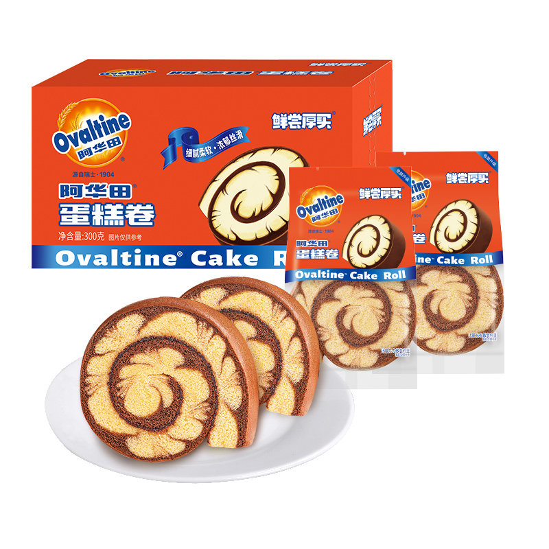 Get Ovaltine Cake Roll Ring Swiss Roll (5 small packets) 400g*1 box ...