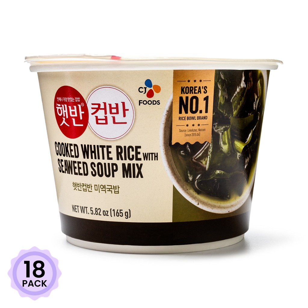 Get CJ Cooked White Rice with Seaweed Soup 165 g*18 pack Delivered | Weee! Asian Market