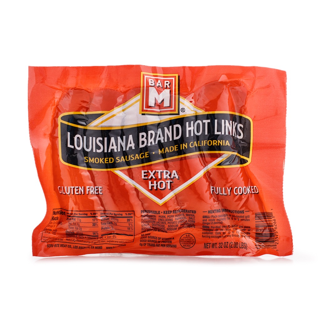 Bar M Louisiana Hot Links Extra Hot Weee Bar M Louisiana Hot Links Extra Hot Weee