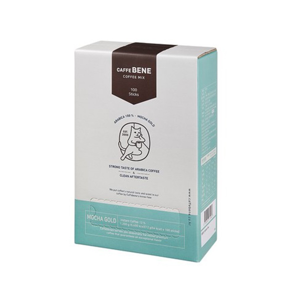 Get CaffeBene Coffee Mix Mocha Gold, 100 sticks Delivered | Weee! Asian ...