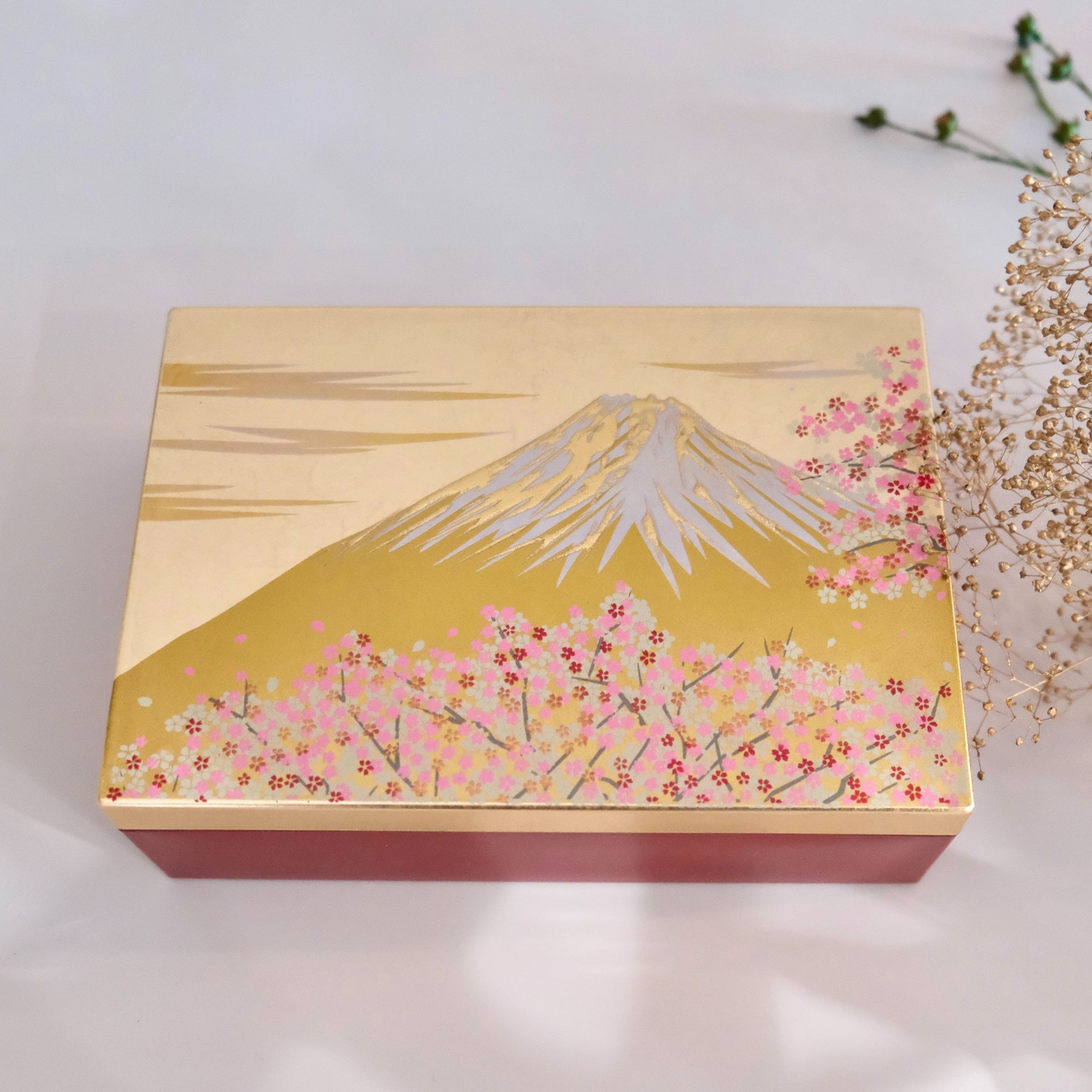 Get Japan Yamanaka Golden/Red Box(Gift Box) Sakura Delivered | Weee ...
