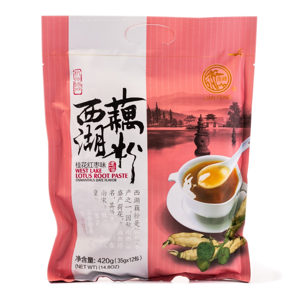 Get Lian Feng West Lake Lotus Root Paste, Osmanthus Root Flavor 12pk ...