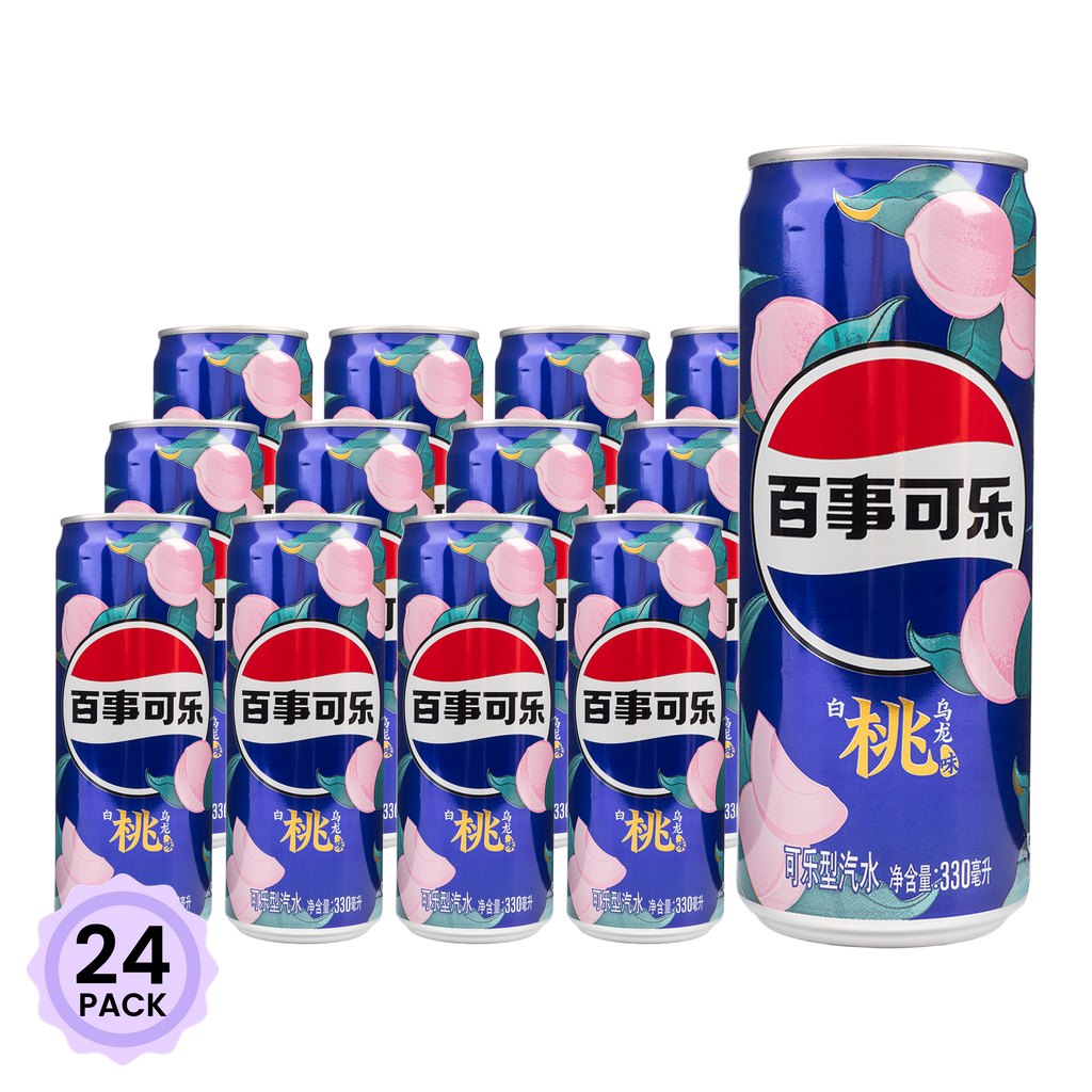 Get Pepsi White Peach Oolong Flavor Soda 330 ml*24 pack Delivered ...