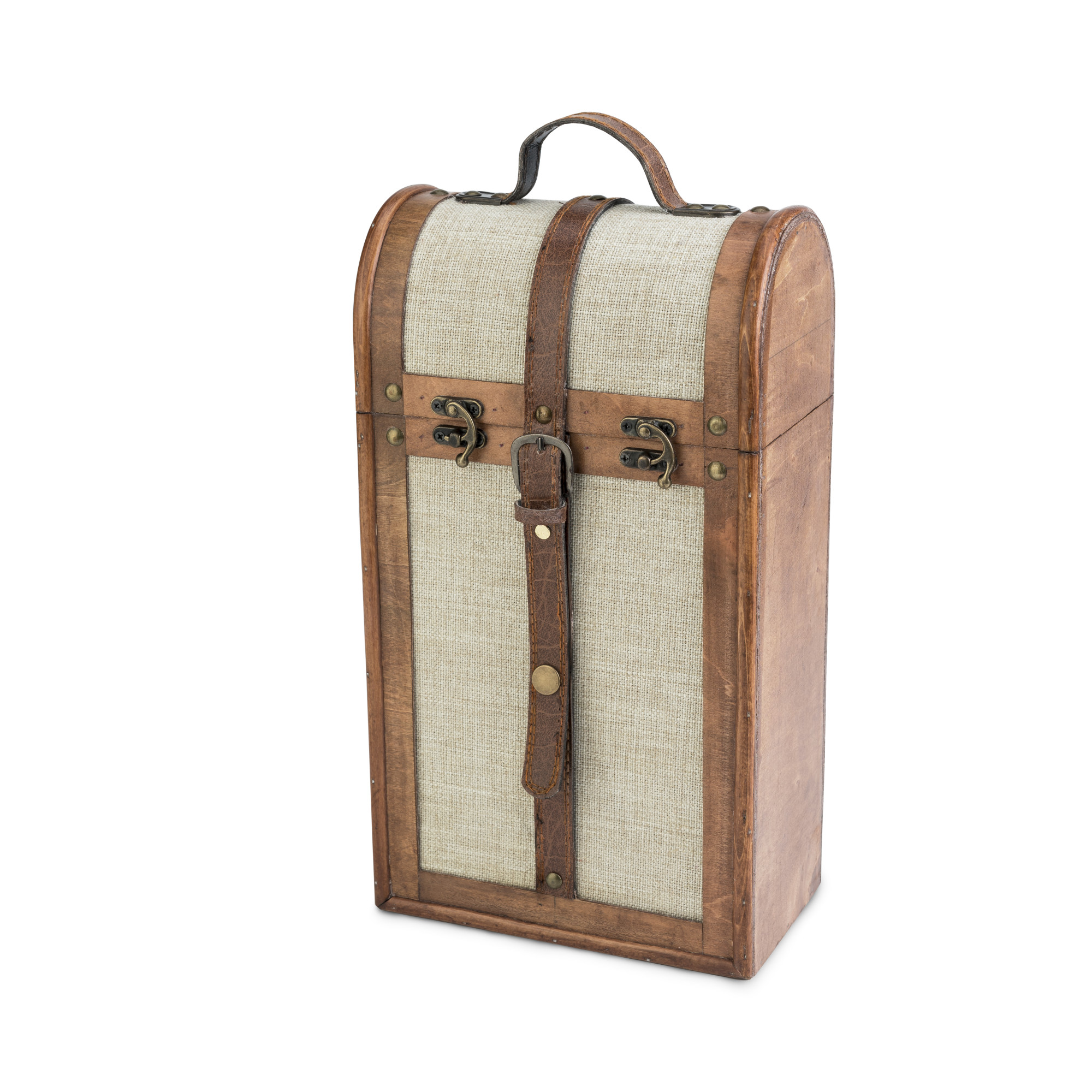 2-Bottle Vintage Trunk Wine Box by Twine® - Weee!