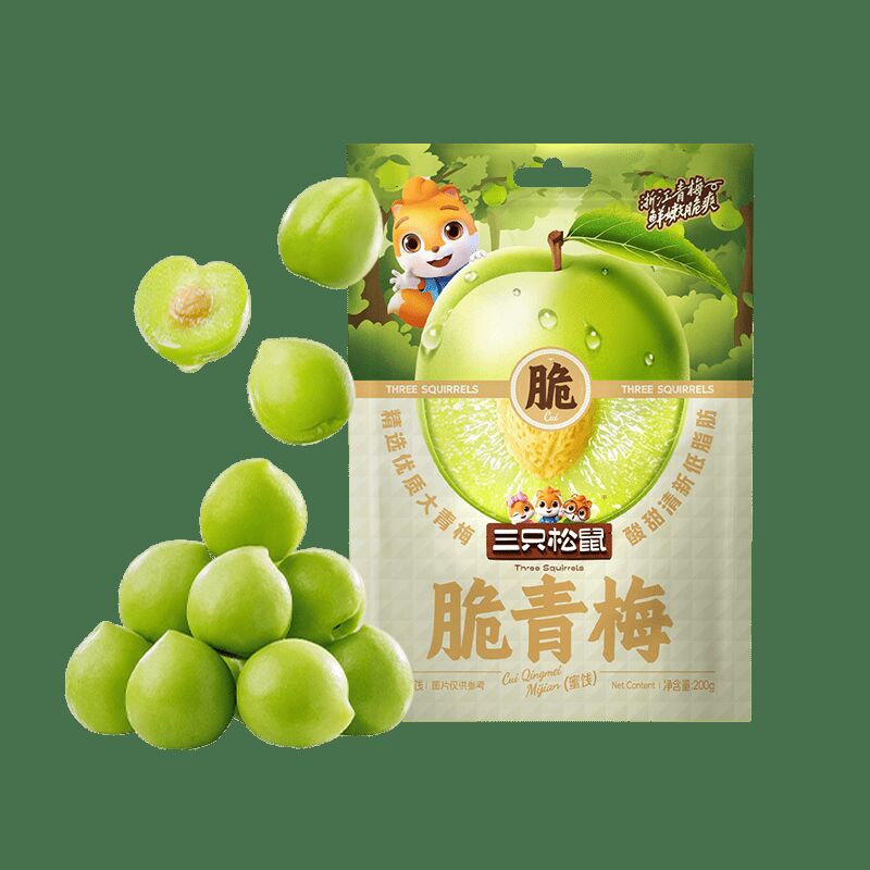 三只松鼠脆青梅袋装新鲜青梅独立小包酸脆爽口开胃零食 200 克 - Weee!