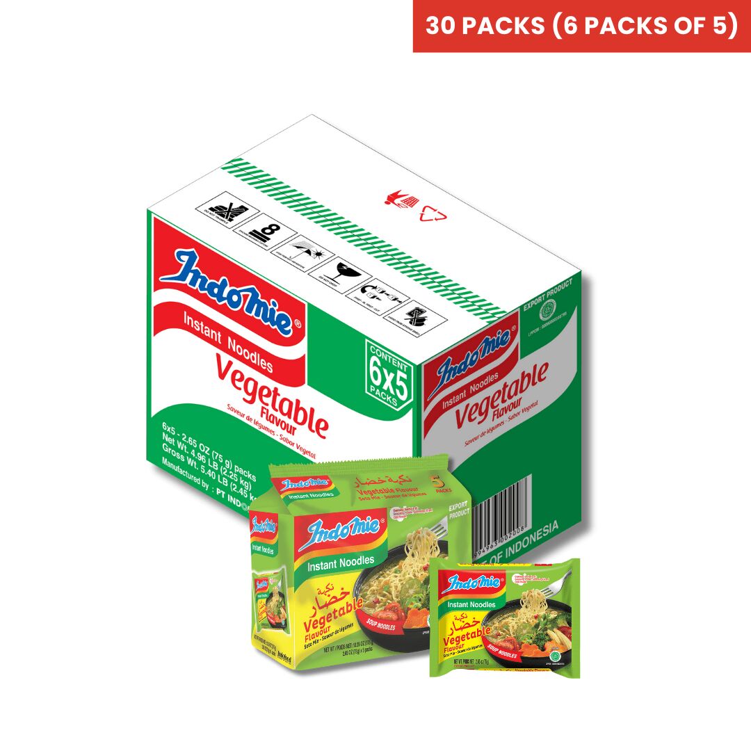 Get Indomie Vegetable Flavor Instant Noodles - Halal 1 count*30 pack ...