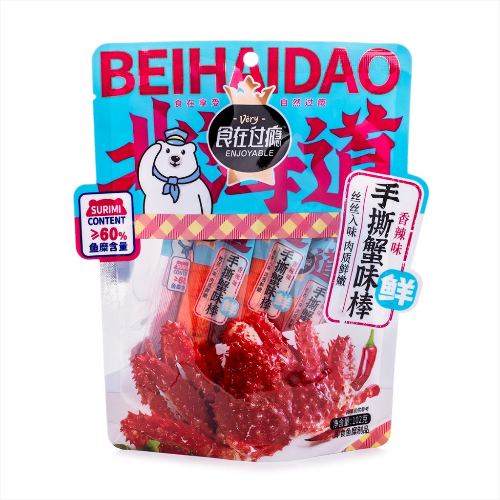 Get Very Enjoyable Crab Flavor Fish Stick Snacks, Spicy Flavor ...