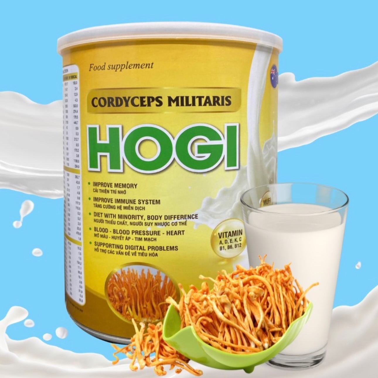 Get HOGI Cordyceps Powder Milk Supports Health 850g 850 g Delivered ...
