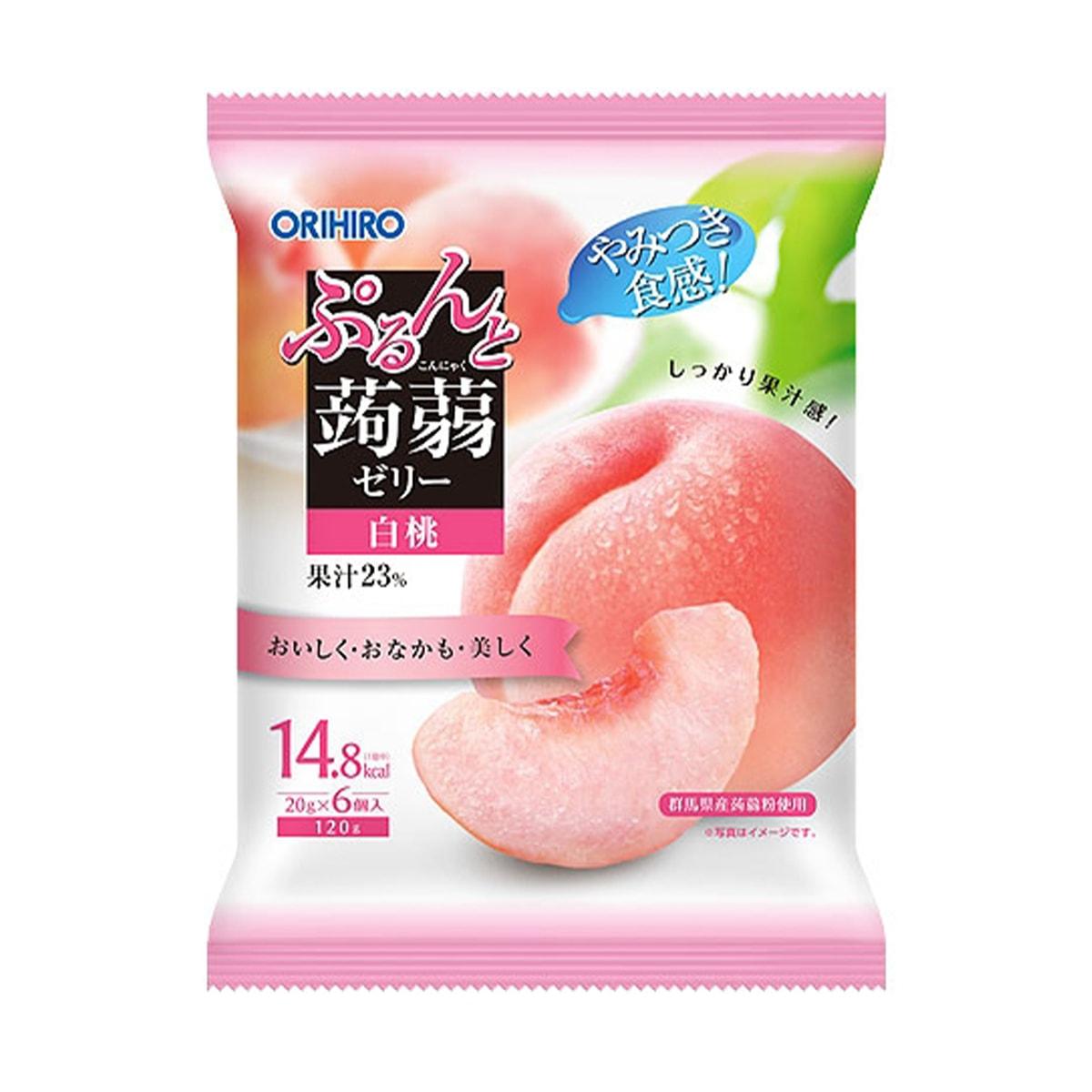 Get ORIHIRO Wobbly Jelly Peach Flavor 20g*6 Delivered | Weee! Asian Market