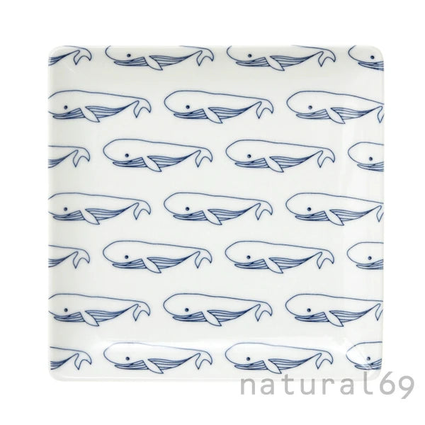Get Natural69 Coco Marine x Janke Square Plate White Whales Delivered ...