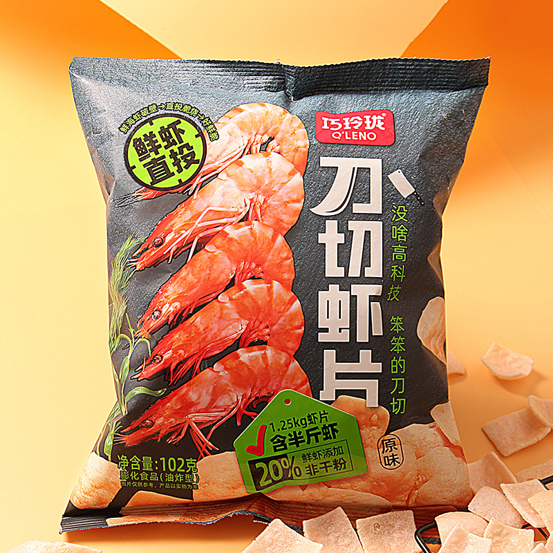 巧玲瓏刀切蝦片休閒食品小吃辦公室解饞102g*1包 - Weee!