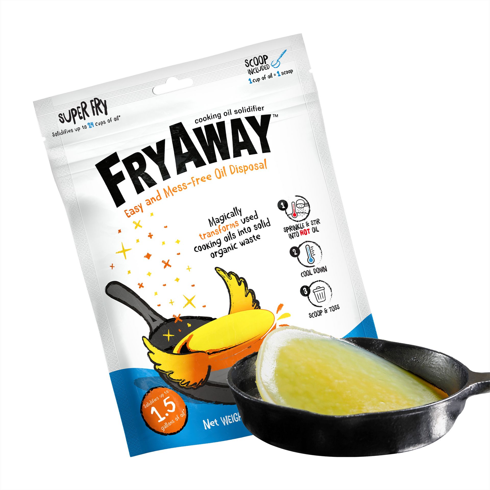 รับ FryAway Super Fry Cooking Oil Solidifier จัดส่ง | Weee! ตลาดเอเชีย