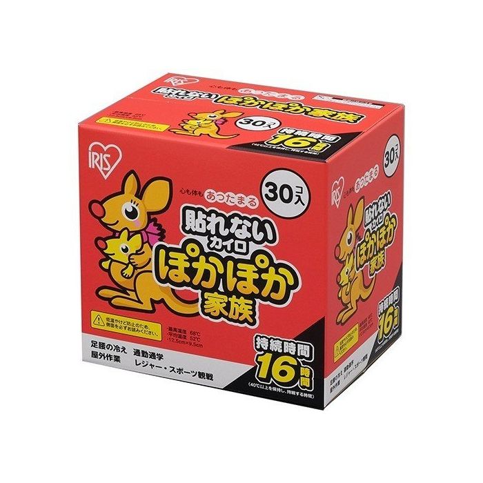 Iris Ohyama Poka Poka Family 16HR 不粘身体/手暖宝 常规款 30 件 - Weee!