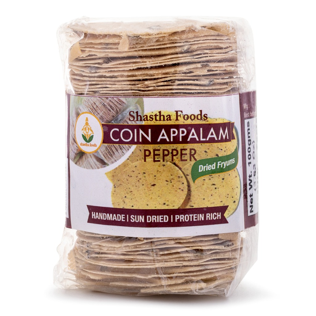 Get Shastha Coin Appalam, Pepper 50pcs Delivered | Weee! Asian Market
