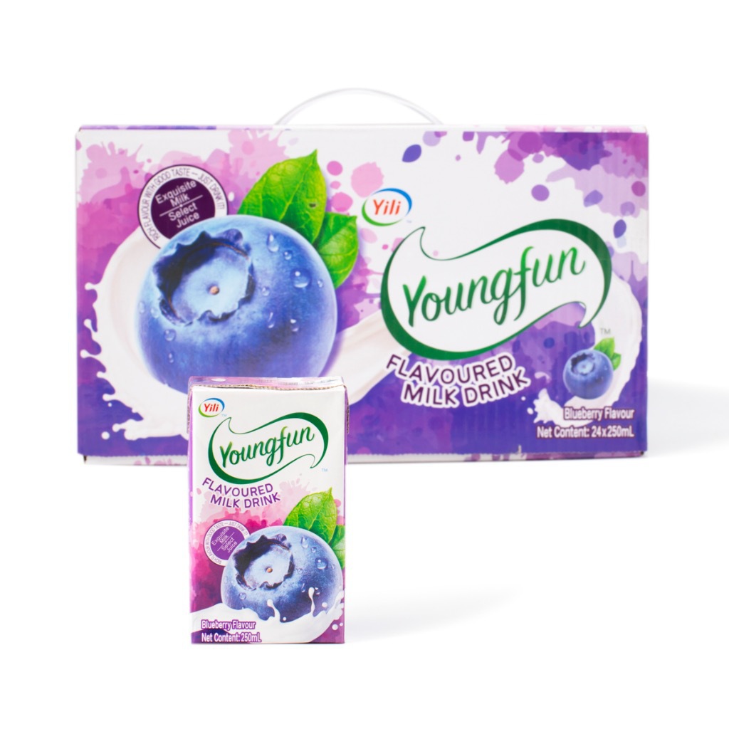 Yili Youngfun Flavored Milk Drink Blueberry Flavor - Weee!