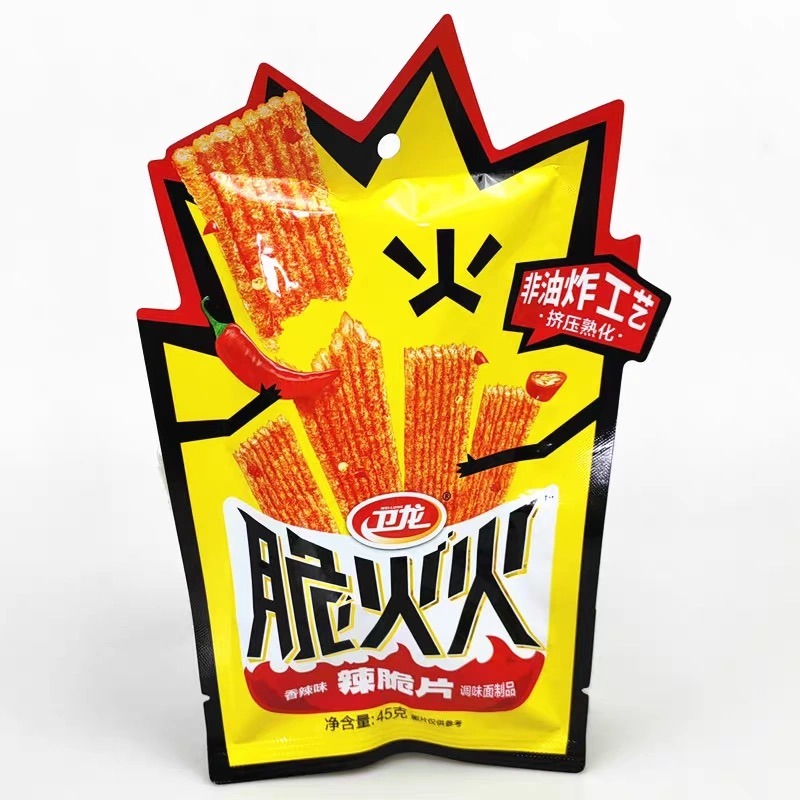 Get Weilong Crunchy Spicy Strips, 45g Spicy Flavor Delivered | Weee ...