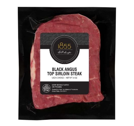 Get 1855 Black Angus Beef Top Sirloin Steak USDA Choice, Frozen ...