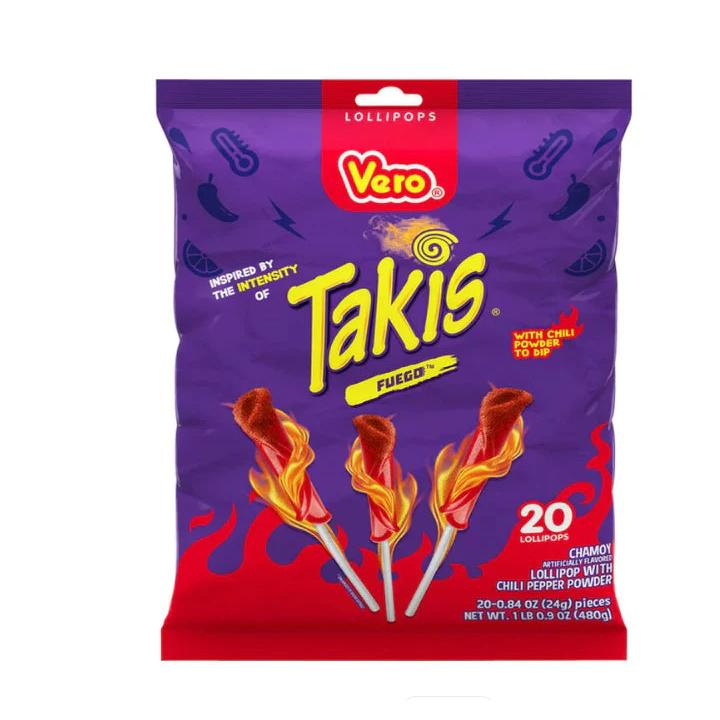 Vero Takis Fuego Lollipop 20 ct - Case - 16 Units - Weee!