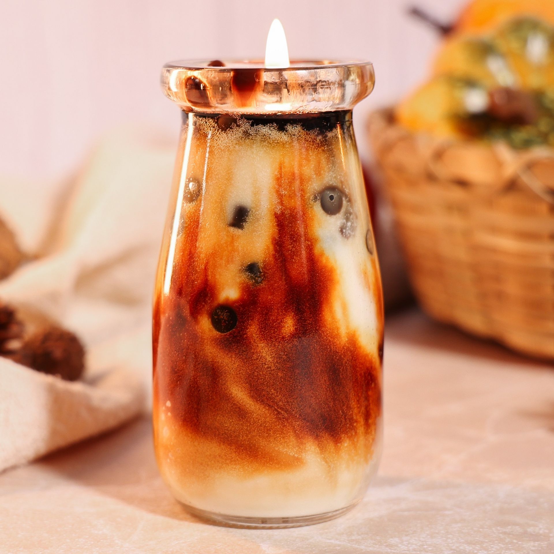 Get UPFLICK Bubble Tea Candle Creme Brulee Boba Scent Delivered | Weee ...