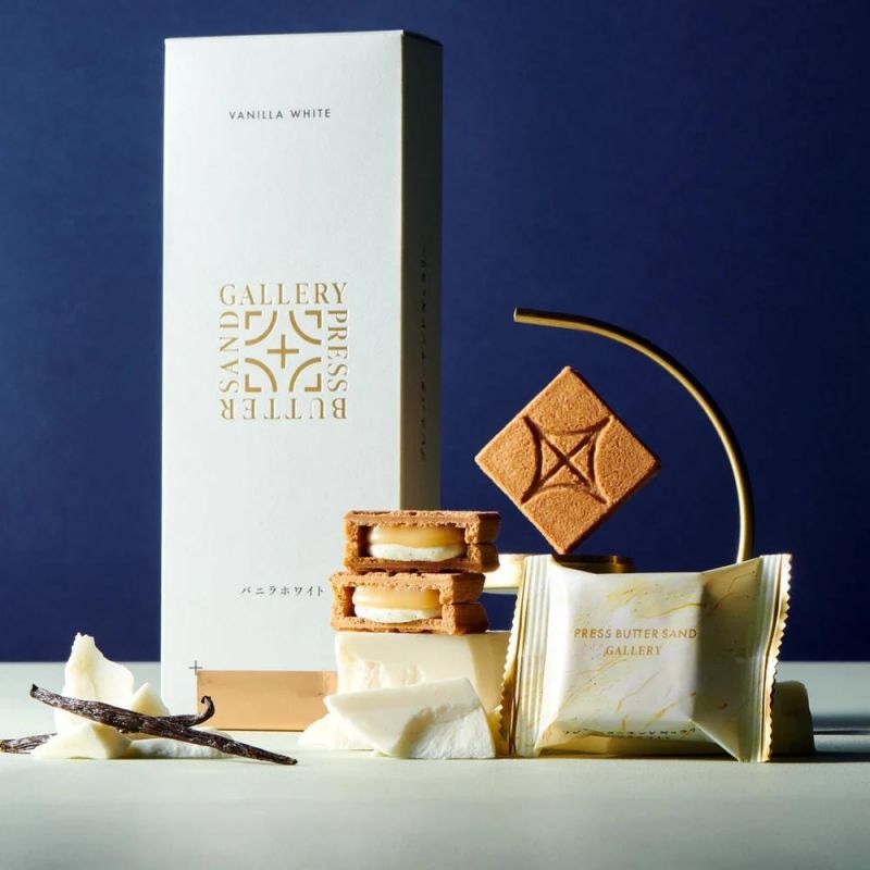 Get press butter sand Vanilla White Chocolate Cream Sandwich Cookies ...