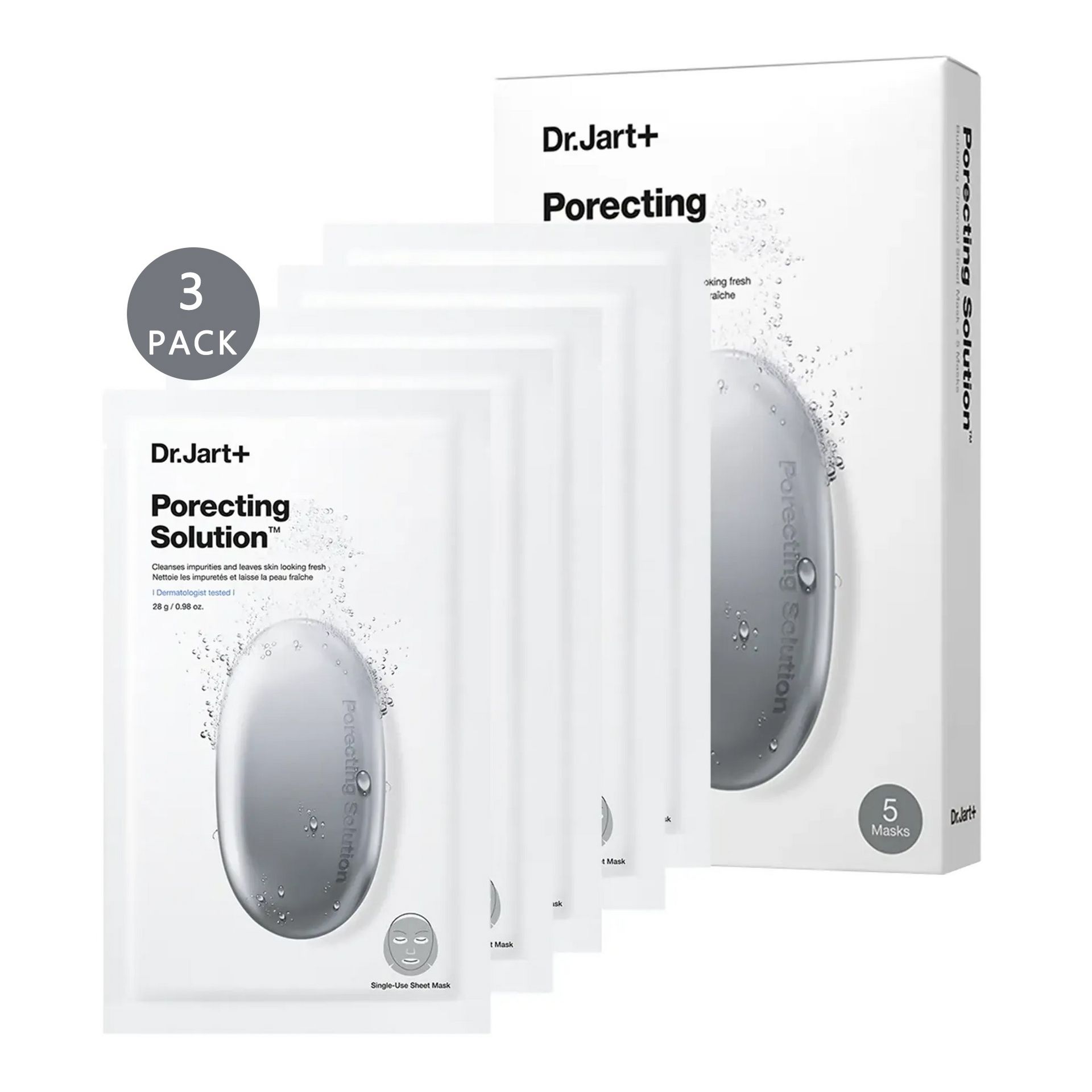 Dr.Jart Ultra Jet Bubbling Charcoal Mask 15 Sheets 3 pack - Weee!