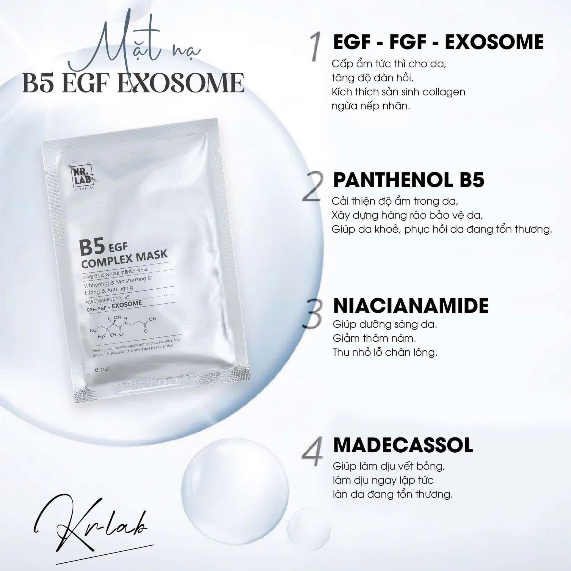 Get Kr.Lab B5 EGF Complex Mask 25ml x 10Pcs Delivered | Weee! Asian Market