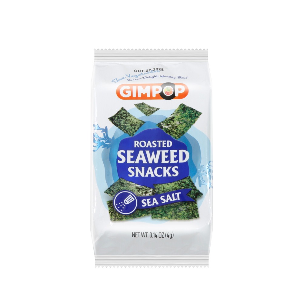 Get Gim Pop Sea Salt Roasted Seaweed Snacks 12 Pack Delivered | Weee ...