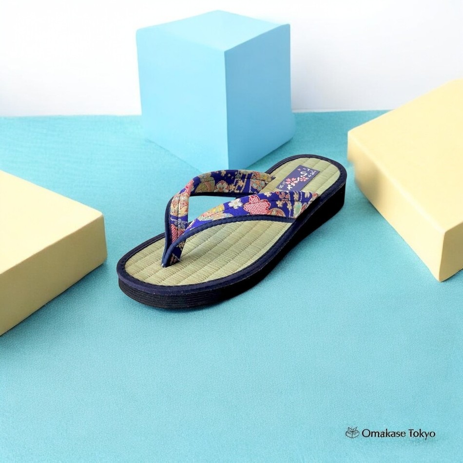 Get Daimyo Shokai Tatami Folding Sandals 3590 Blue M 200 g Delivered ...