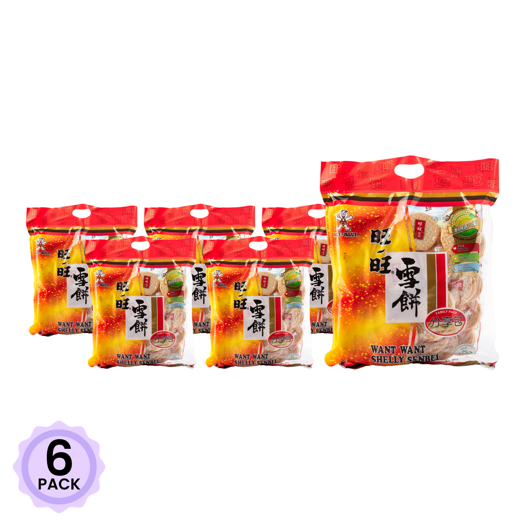 Get Want Want Shelly Senbei Rice Crackers 520 g*6 pack Delivered | Weee ...