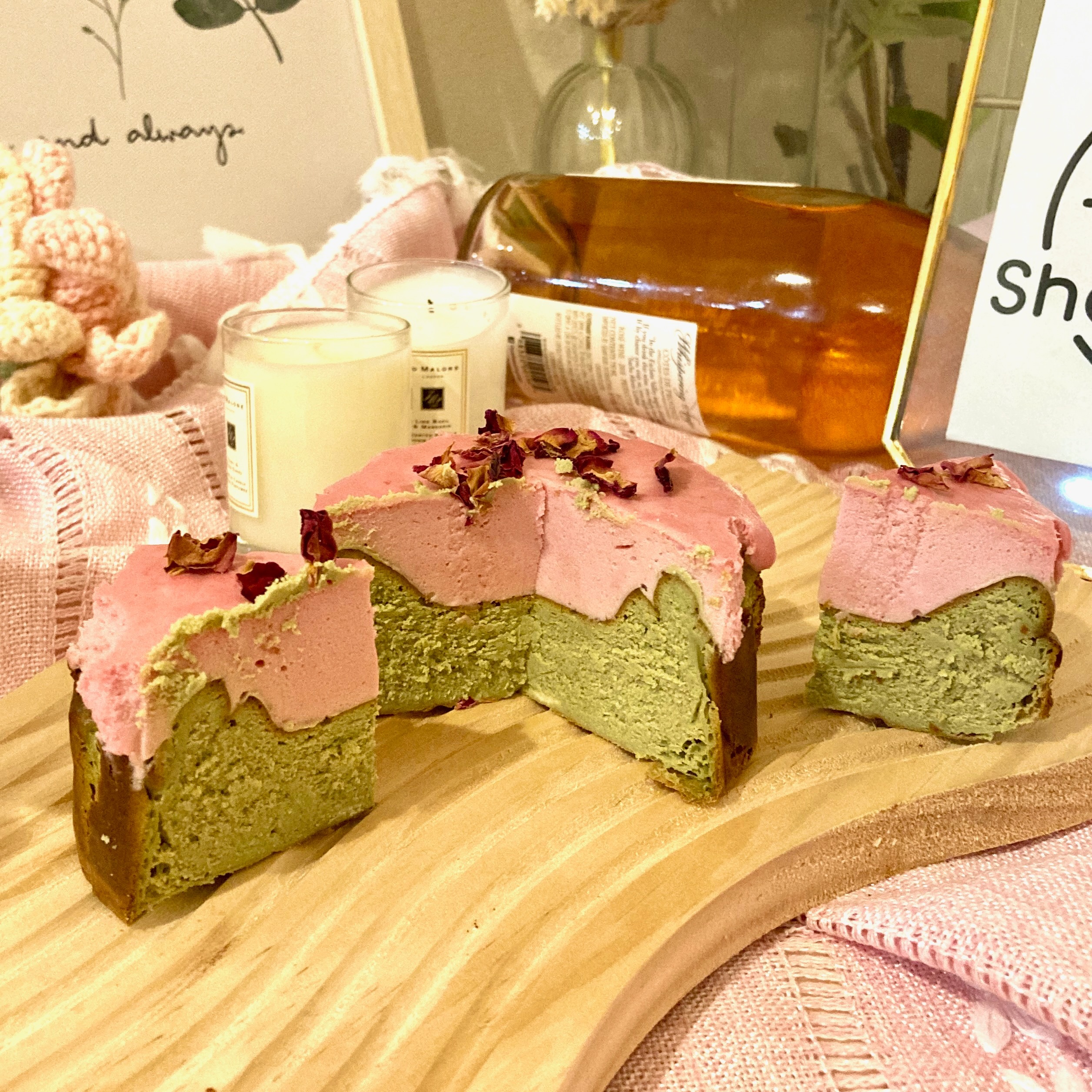 Get Matcha Raspberry Basque Cheesecake 4inch Delivered | Weee! Asian Market