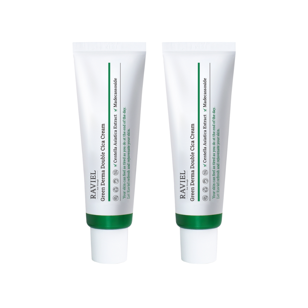 Get RAVIEL Green Derma Double Cica Cream 50ml x 2ea Delivered | Weee ...
