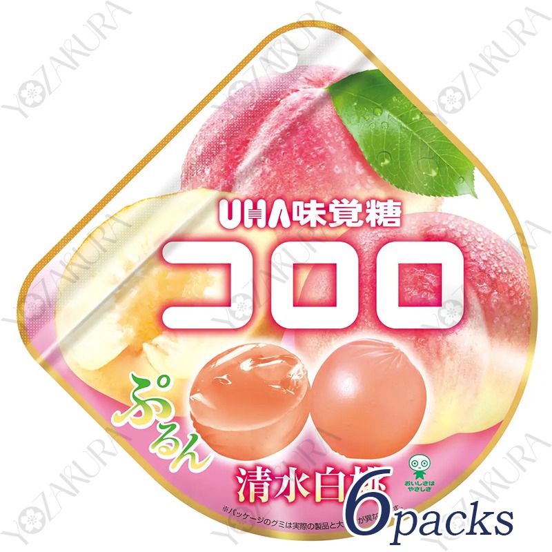 Get UHA Mikakuto Shimizu White Peach 40g * 6 Packs Delivered | Weee! Asian Market