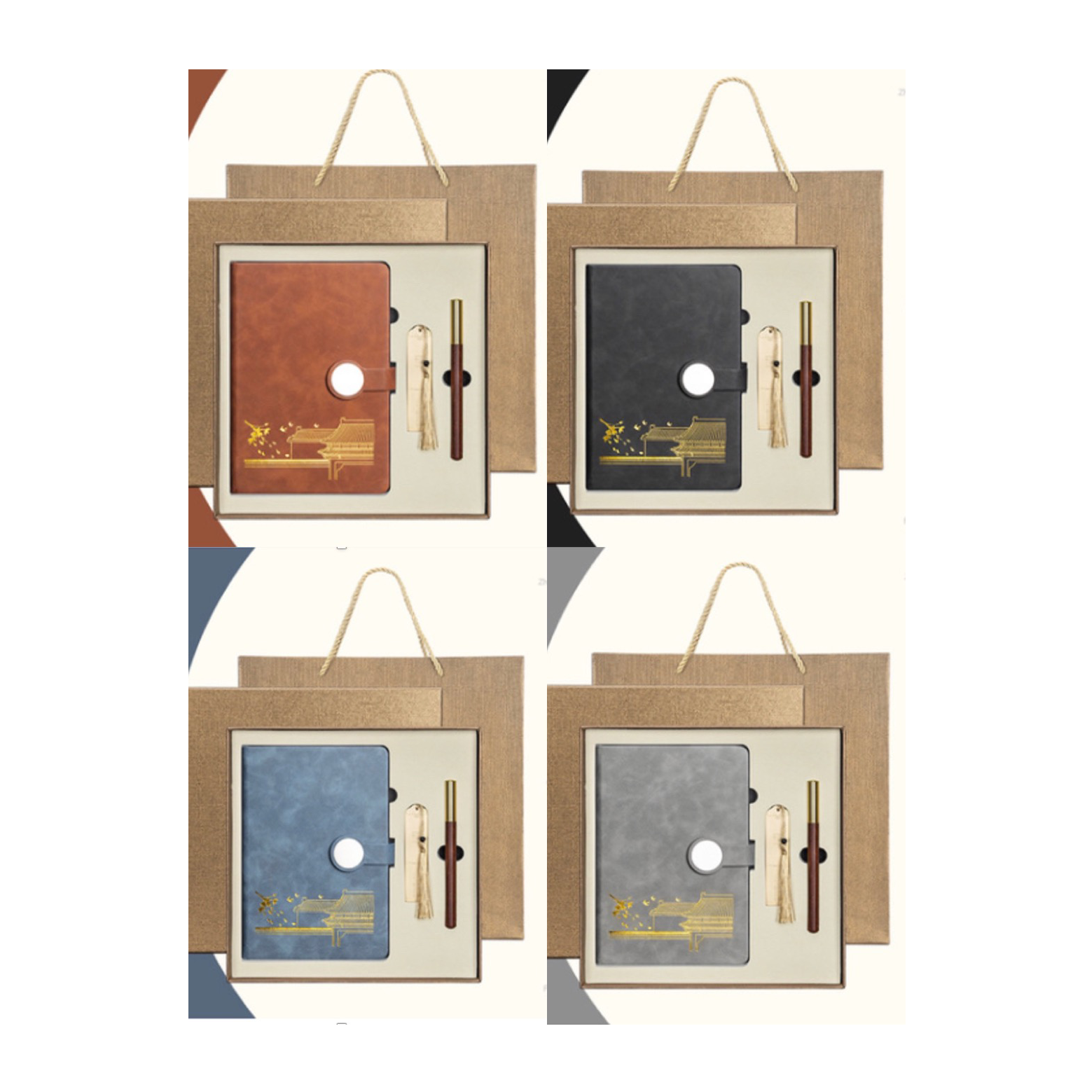 Get National Style Notepad Gift Set, Blue Red Gray Black Random color ...