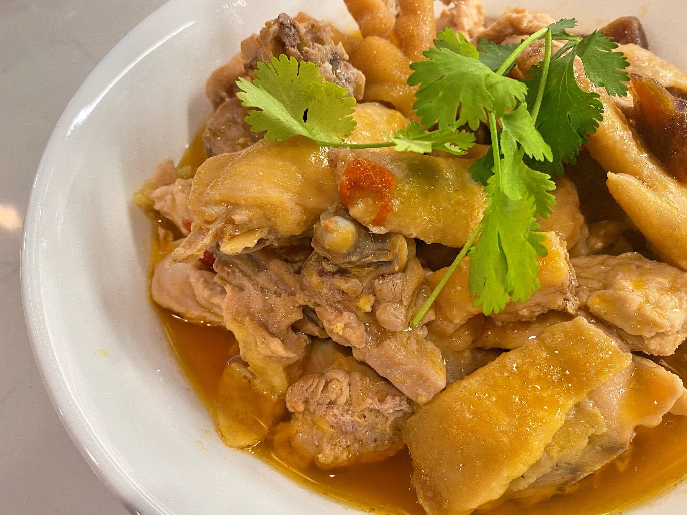 Dry longgan stew with free range chicken - Weee!