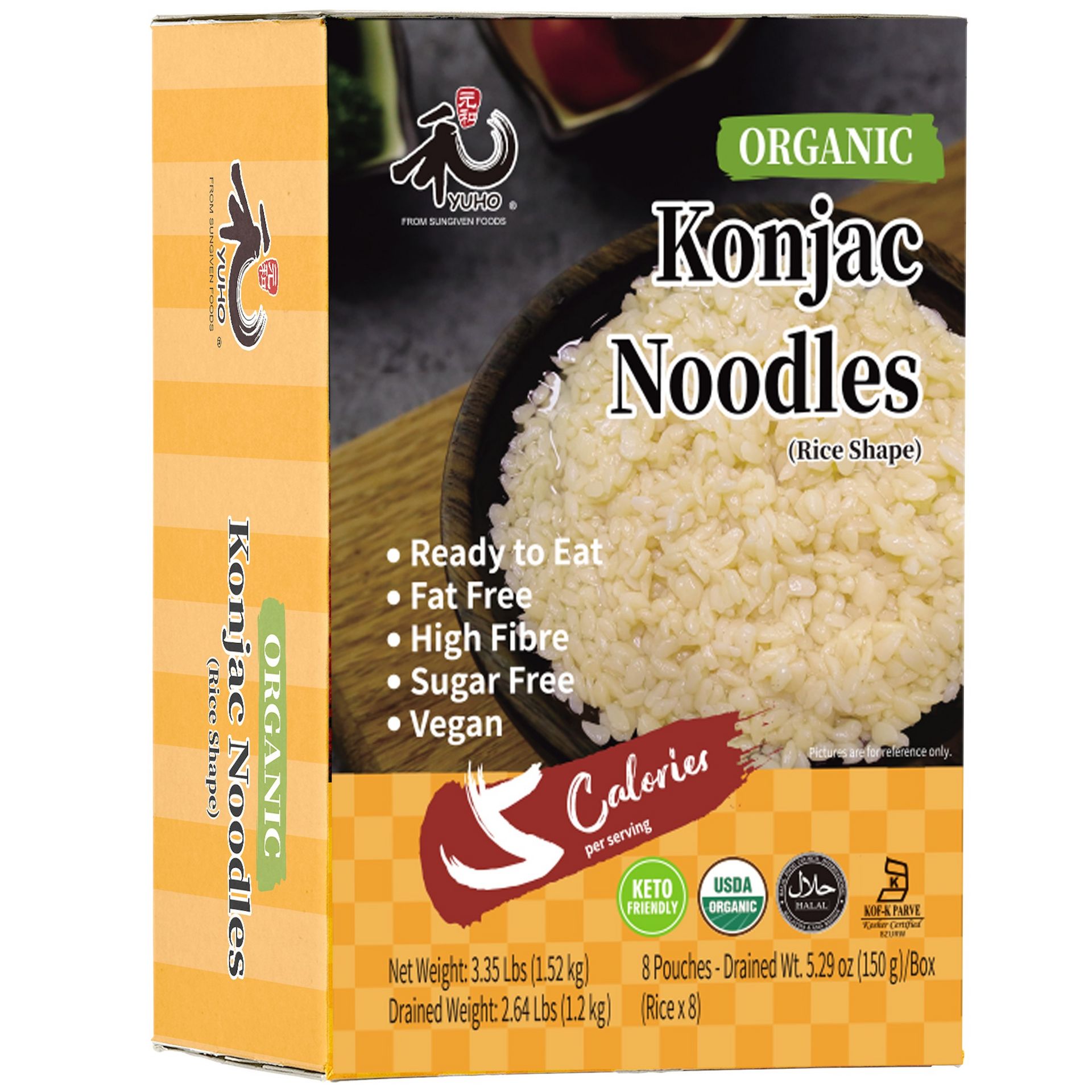 Get YUHO Organic Oat Konjac Rice 8 Packs 1520g Delivered | Weee! Asian ...