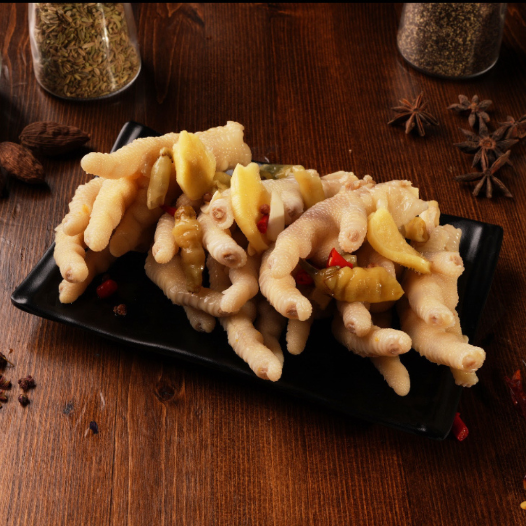 Pickled chicken feet(w/ sides, Spicy) - Weee!