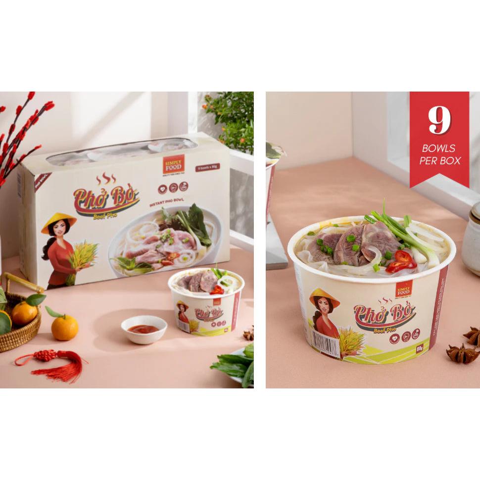 Get Simply Food Beef Flavored Instant Pho Noodle Bowl pack of 9 ...